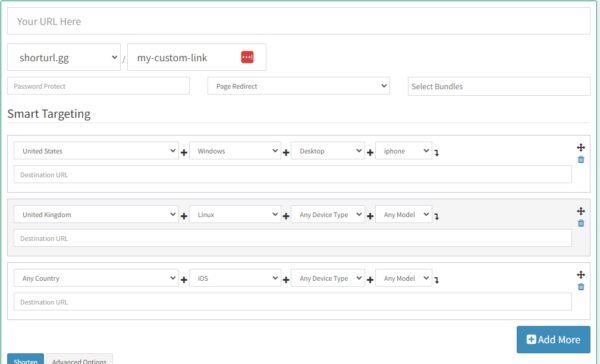 How to use the URL smart targeting system | Manage Your Links